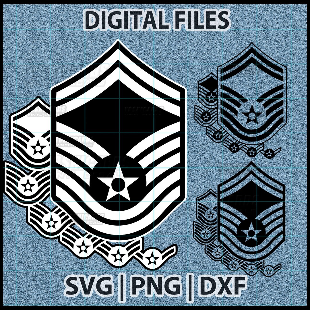 USAF Smsgt Rank Rising SVG, Senior Master Sergeant E-8 Vector - Etsy Canada