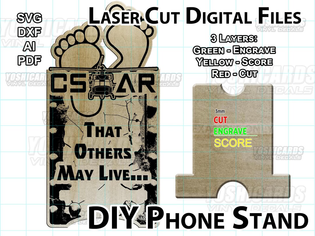 CSAR Phone Stand SVG | Combat Search & Rescue Gift | USAF Laser Cut ...