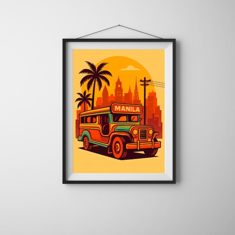 Retro Filipino Wall Art Bundle – 5 Printable Posters | Jeepney, Taho ...