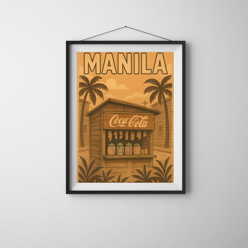 Retro Filipino Wall Art Bundle – 5 Printable Posters | Jeepney, Taho ...