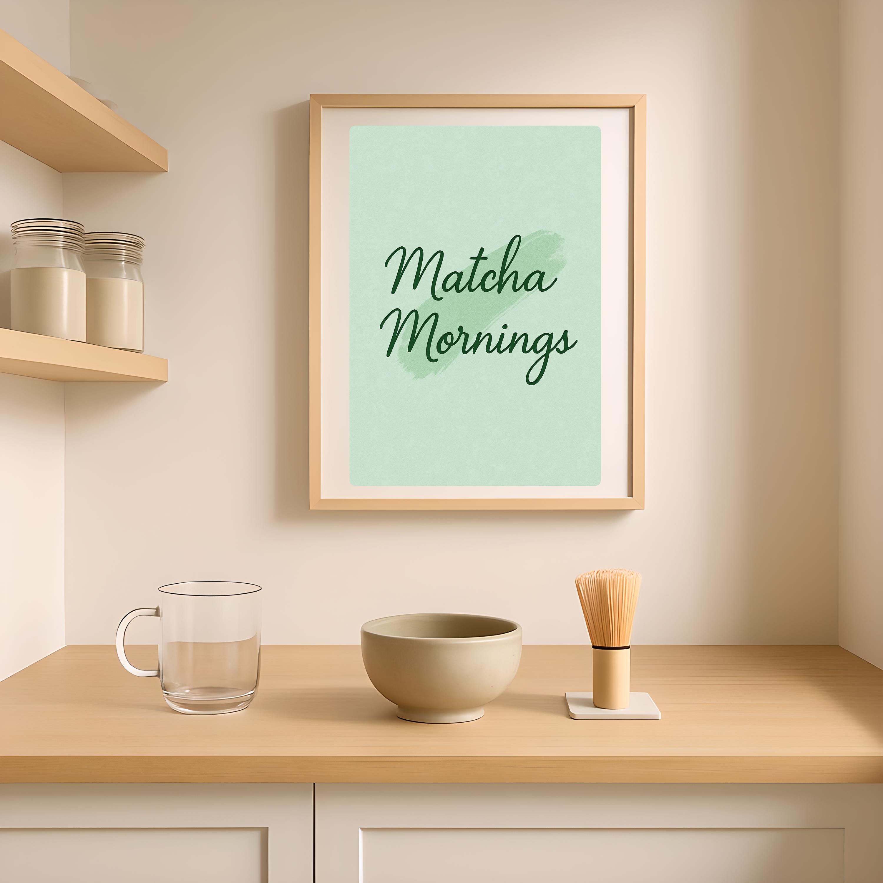 Matcha Wall Art Bundle Printable Quotes | Matcha Kitchen Decor | Tea ...