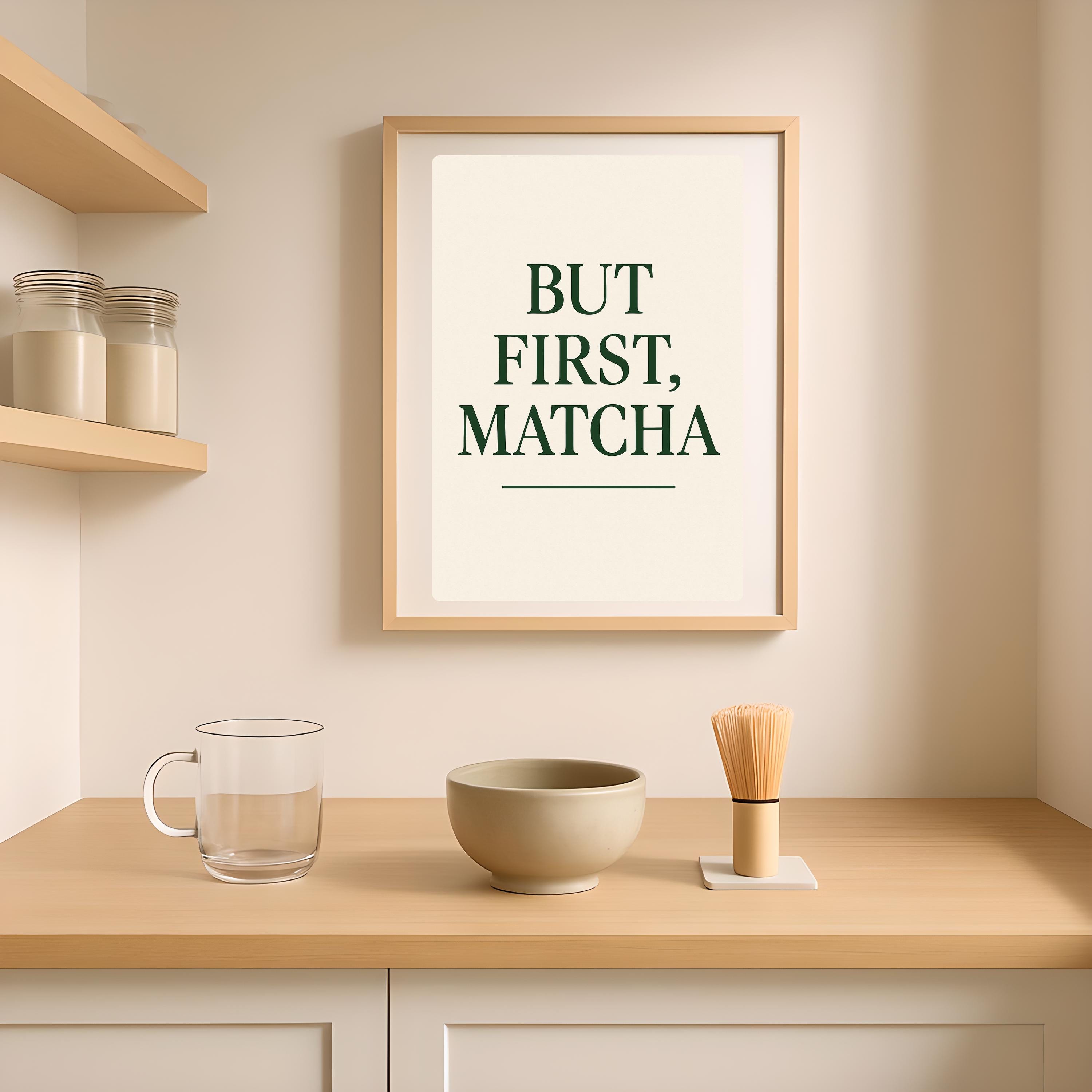 Matcha Wall Art Bundle Printable Quotes | Matcha Kitchen Decor | Tea ...