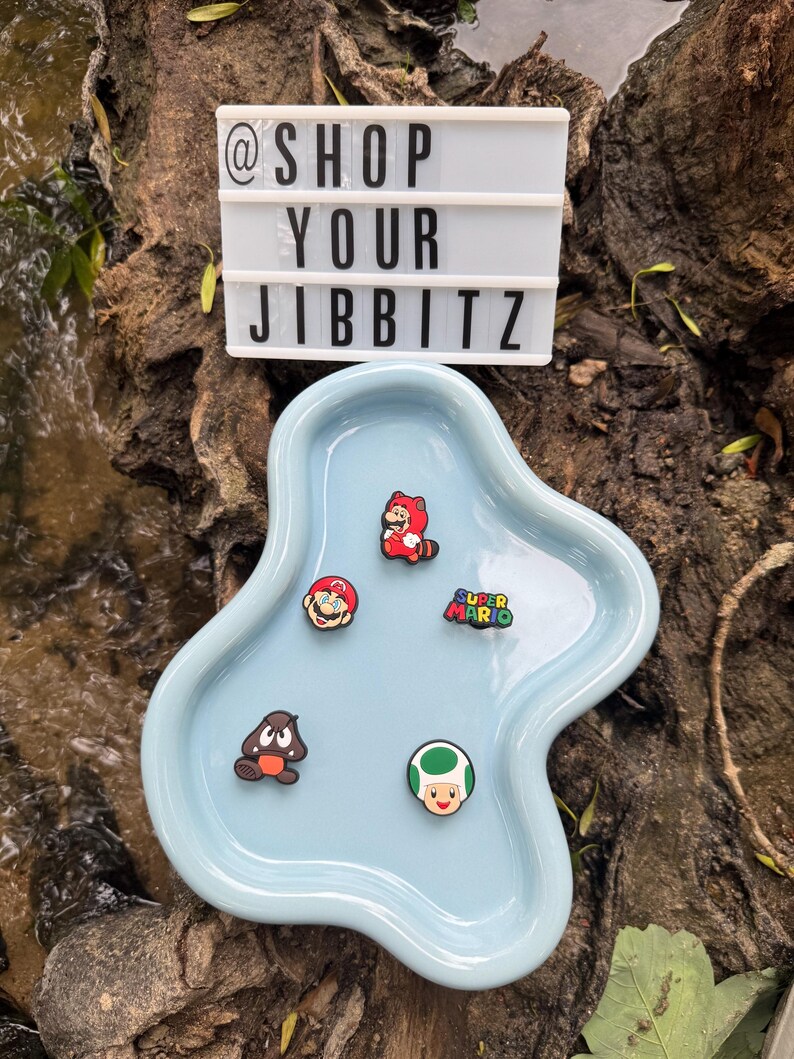 Super Mario Crocs Charms – Set of 5 Jibbitz | Mario, Goomba, Toad ...