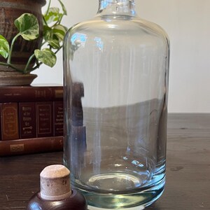 Vintage Modern Bullet Alcohol Bottle With Wooden Stopper Barware ...