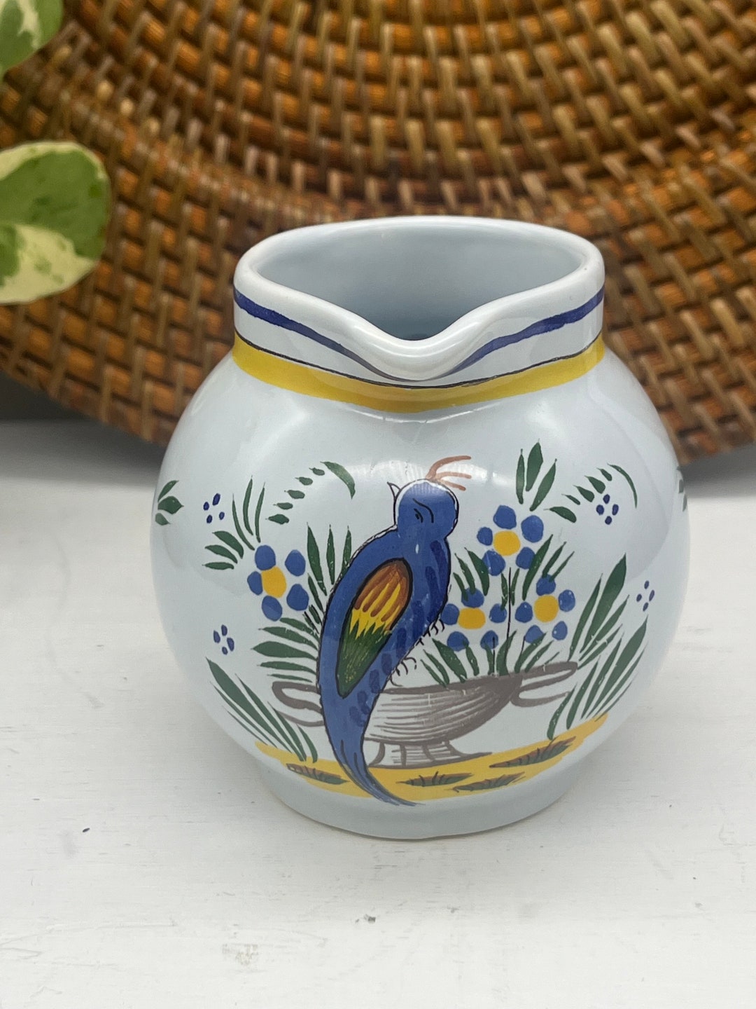 HB Henriot Quimper Creamer Small Pitcher France Creamer - Jardin D'ete ...