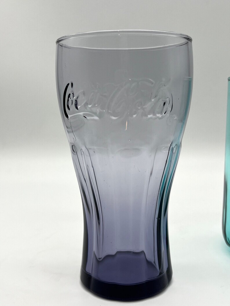 VTG Colored Coca Cola Glasses Purple and Blue Libbey Tumbler - Etsy