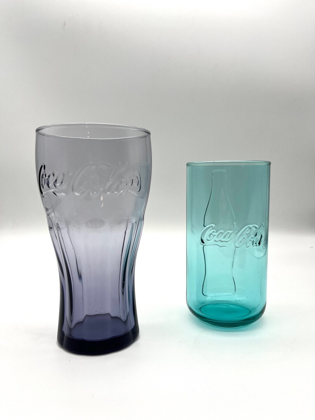 VTG Colored Coca Cola Glasses Purple and Blue Libbey Tumbler - Etsy