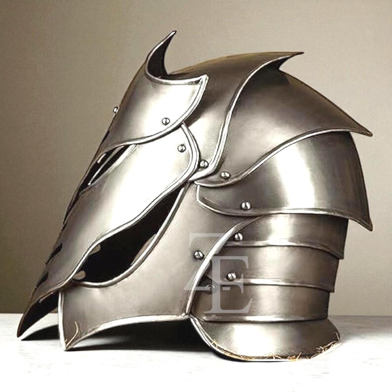Medieval Full Face Armor Helmet LARP Cosplay Visor Art & Craft Knight ...