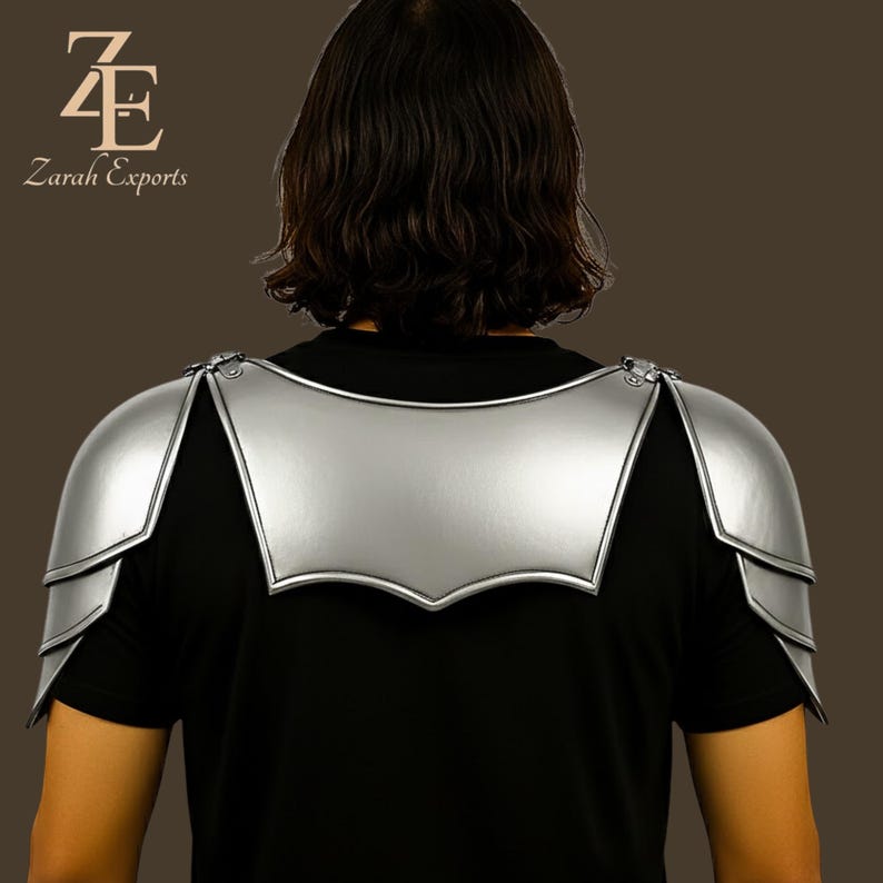 Golden Fantasy Knight Shoulder Armor With Ornate Chest Mantle, Medieval ...