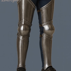Epic Titanium, Spring, Stainless & Mild Steel Greaves and Sabatons Leg ...