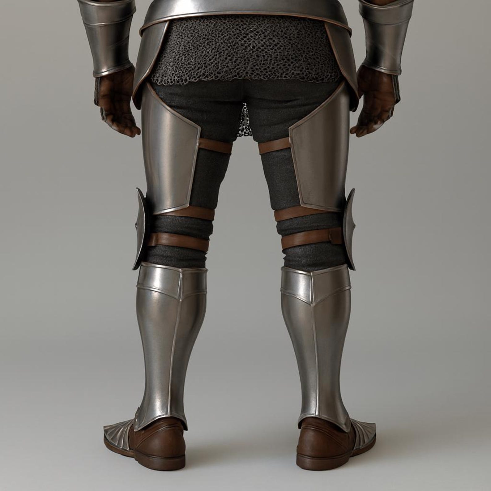 Epic Titanium, Spring, Stainless & Mild Steel Greaves and Sabatons Leg ...