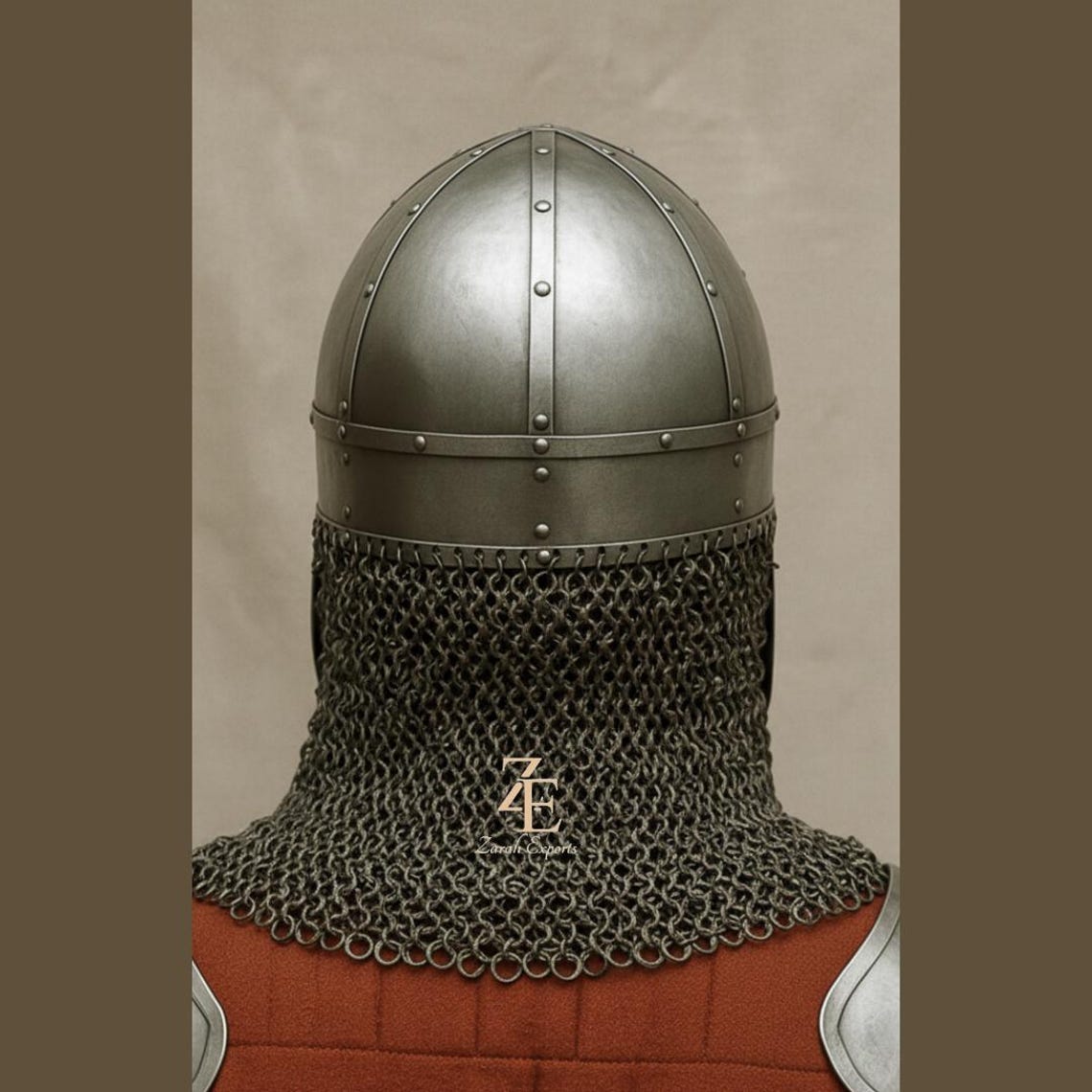 Medieval Crusader 18 Gauge Steel Helmet, Chainmail Knight Headpiece - Etsy