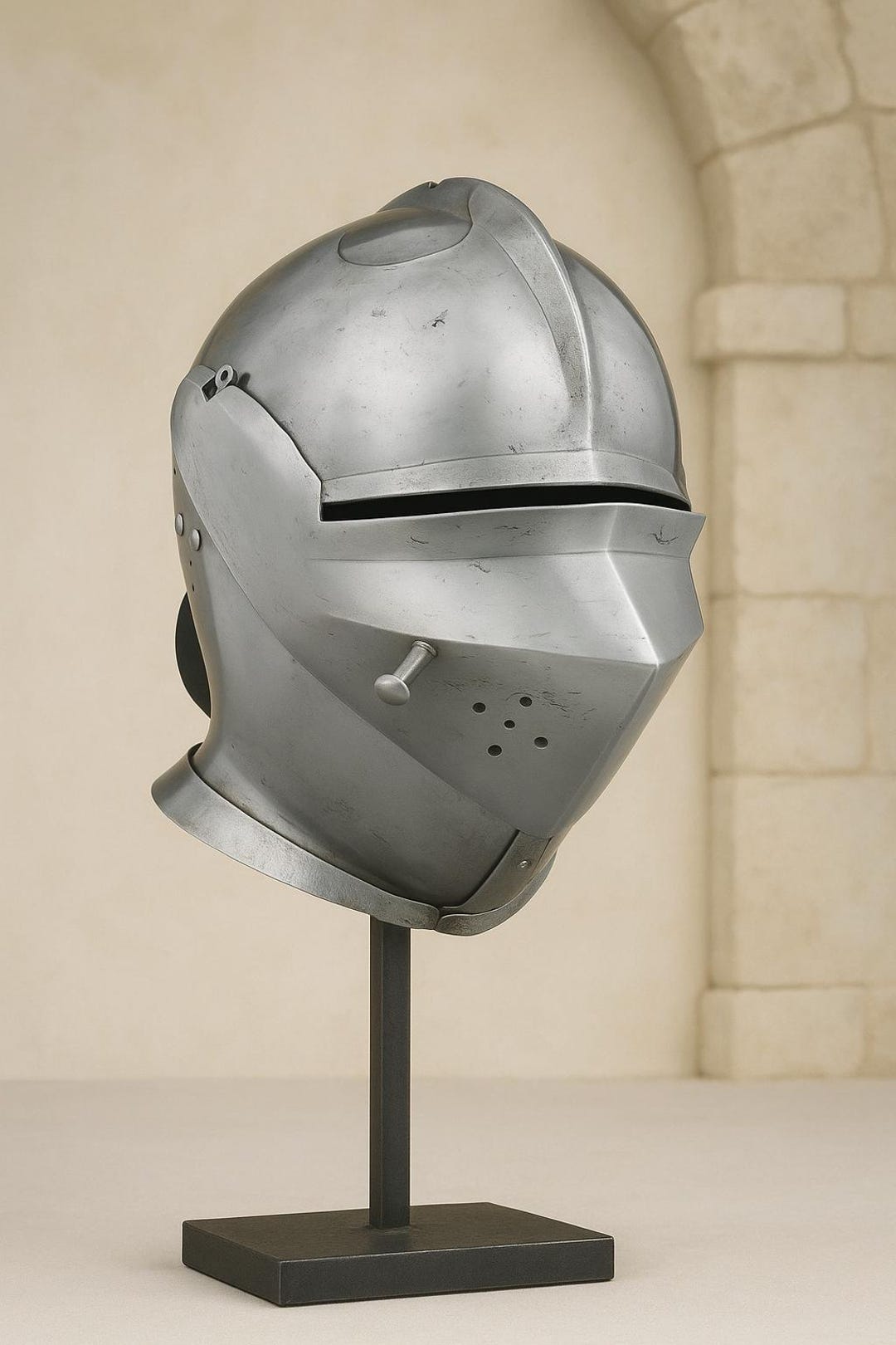 Medieval Art & Craft Knight Helmet Replica – Roman Barbuta Crusader ...