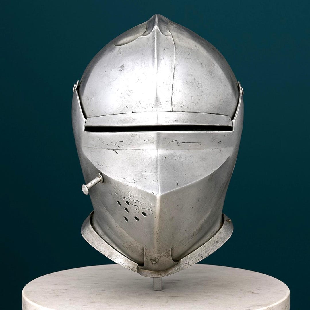 Medieval Italian Knight Armet Helmet – SCA LARP Cosplay Steel Armor - Etsy