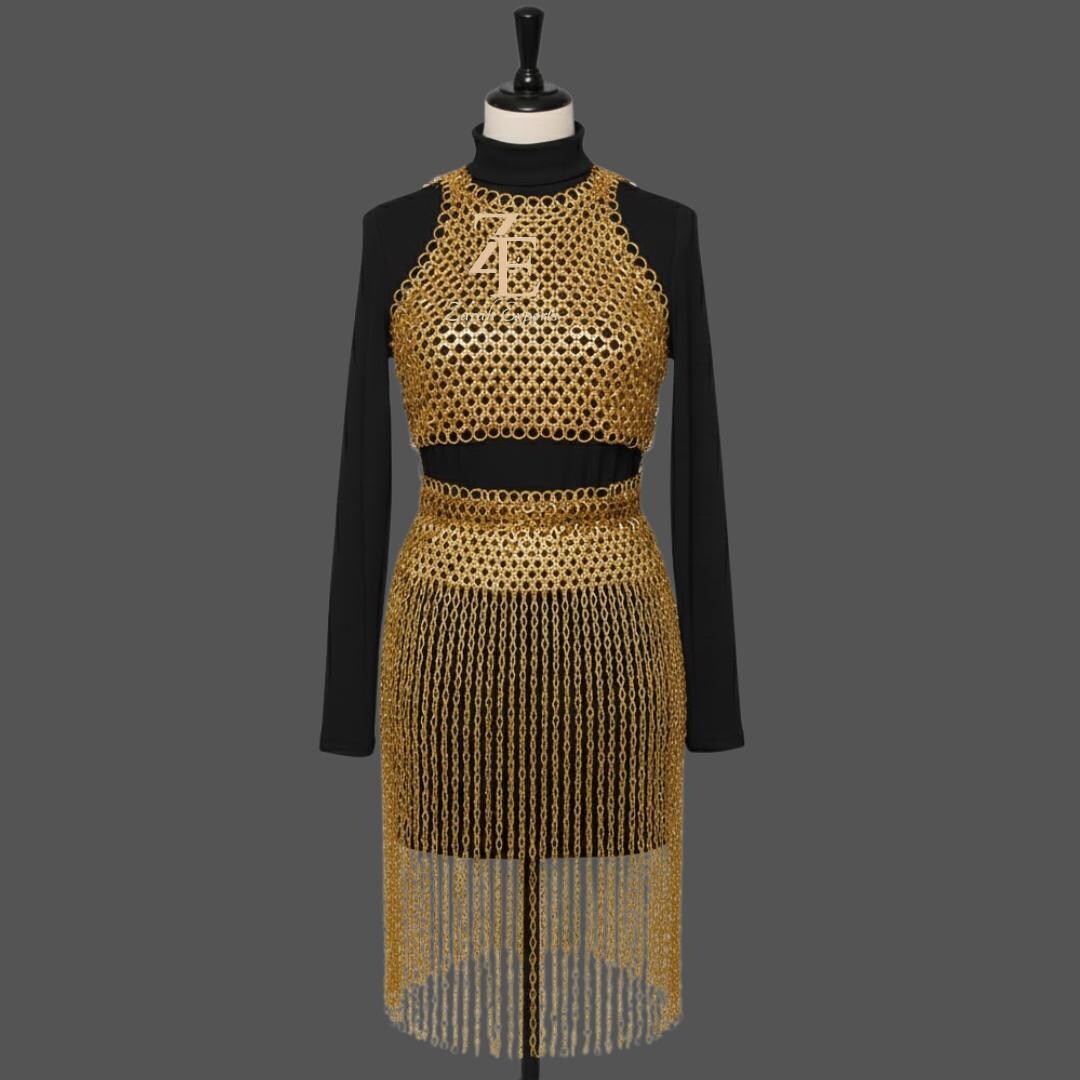 Silver Chainmail Apron Dress, Adjustable Medieval Armor Skirt Set - Etsy