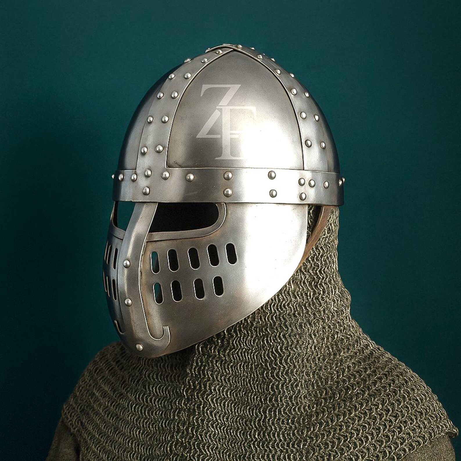 Medieval Pig Face Bascinet Helmet | 18 Gauge Steel, SCA Combat Armor - Etsy