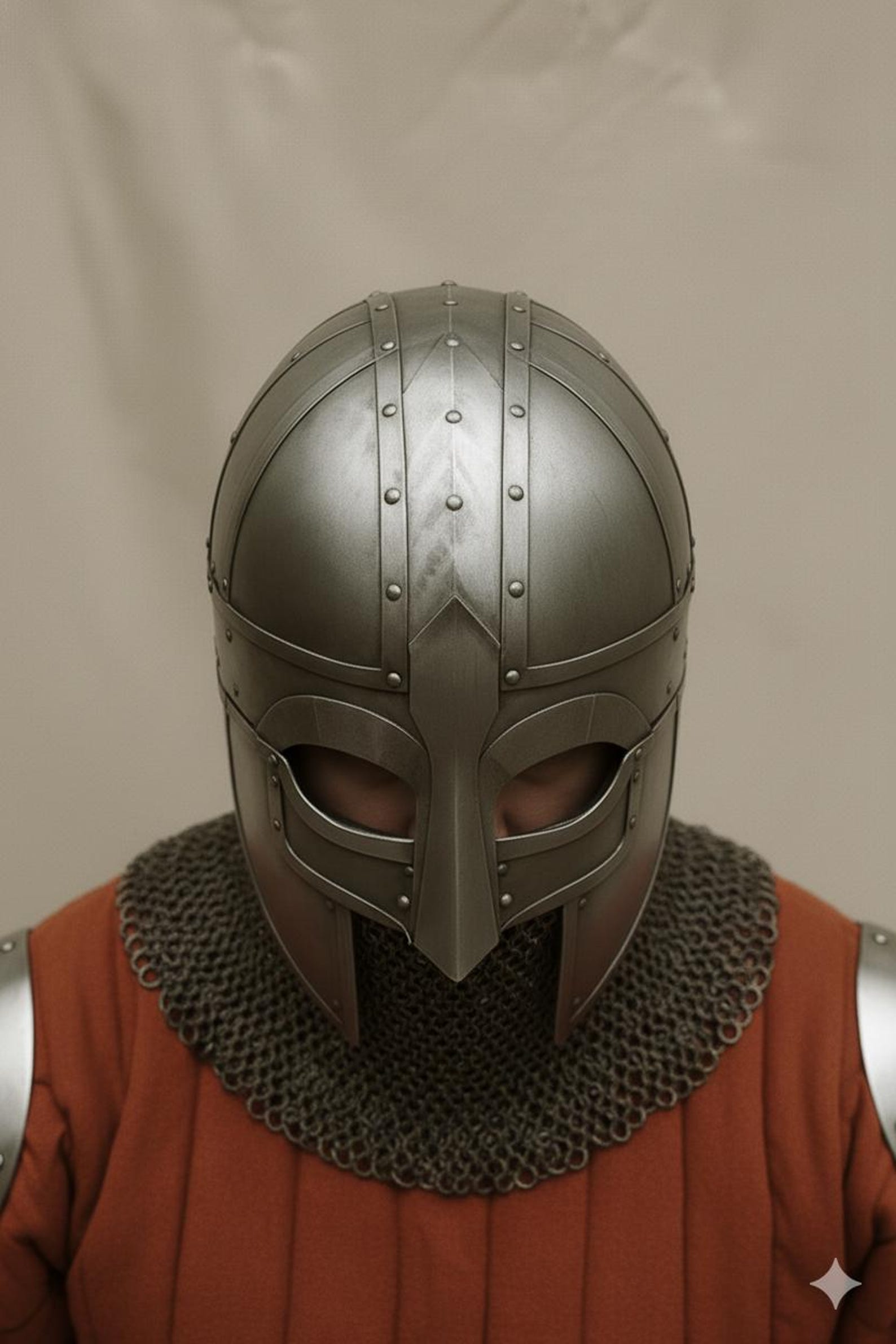 Medieval Crusader 18 Gauge Steel Helmet, Chainmail Knight Headpiece - Etsy