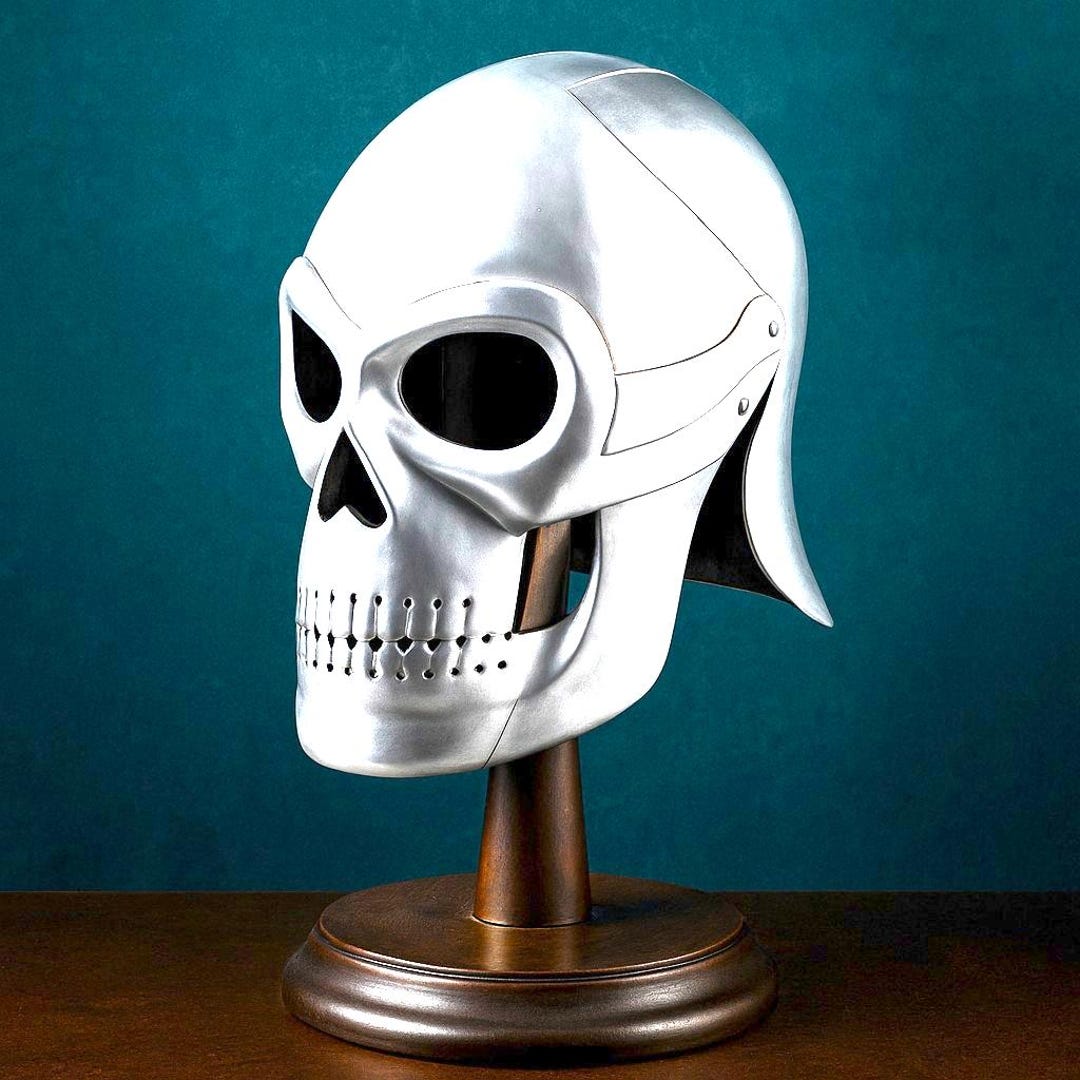 Medieval Skull Helmet Mask: 18 Gauge Steel Knight Armor, Cosplay Ready ...