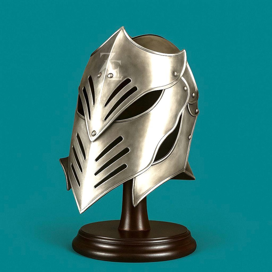 Medieval Full Face Armor Helmet LARP Cosplay Visor Art & Craft Knight ...