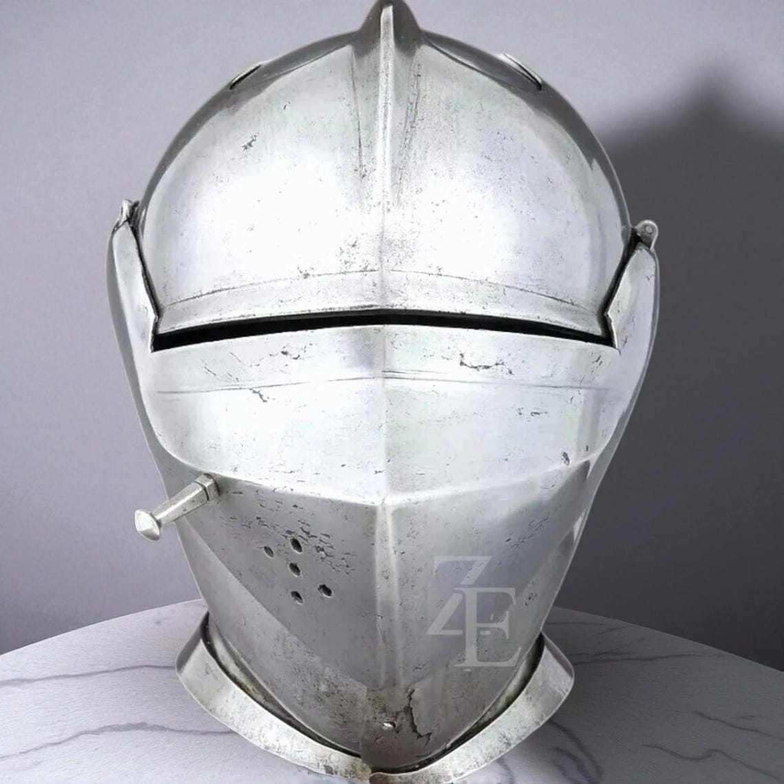 Medieval Art & Craft Knight Helmet Replica – Roman Barbuta Crusader ...