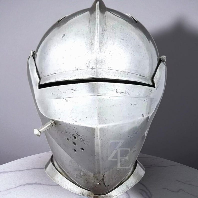 Medieval Art & Craft Knight Helmet Replica – Roman Barbuta Crusader ...