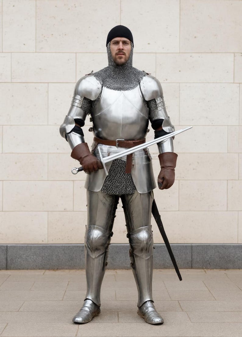 Medieval Knight Full Body Armor Suit – Wearable Steel Plate With ...