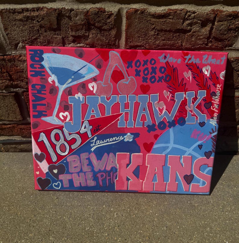 Custom College Sorority Fraternity Dorm Canvas - Dorm Decor - Custom ...