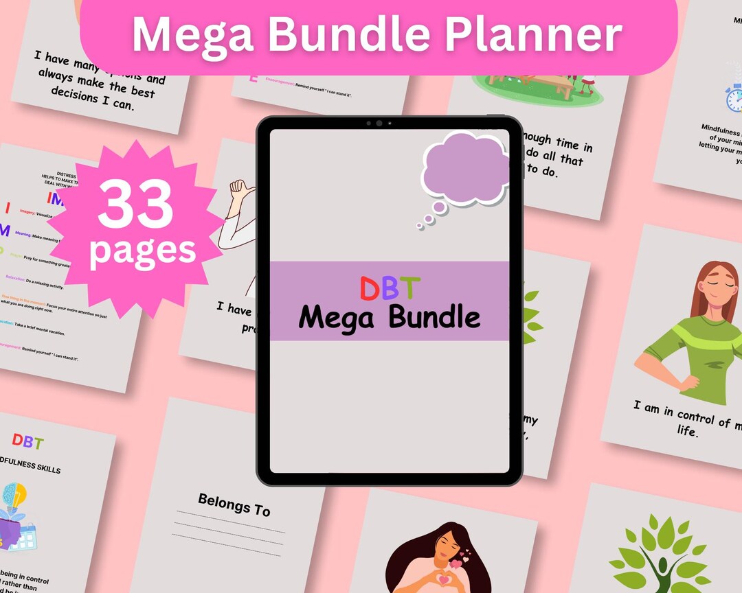 DBT MEGA BUNDLE, Dbt Skills, Dbt Workbook, Therapy Worksheet ...