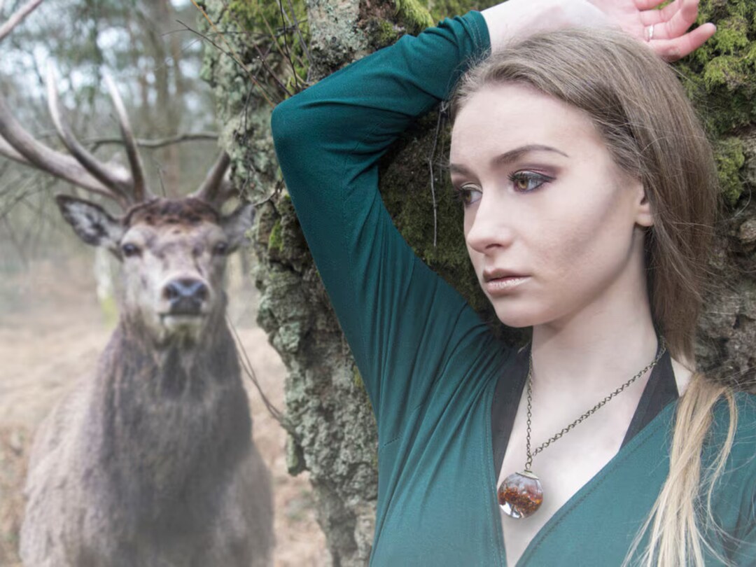 Real Rowan Berry Necklace – Autumn Resin Pendant – Forest Talisman ...