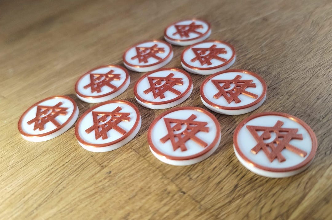 Warhammer 40k Compatible, Aeldari Battle Focus Tokens (custom Colours ...