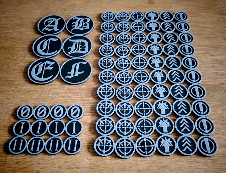 Legions Imperialis Order Tokens (x60), Objective Markers, Void Shield ...