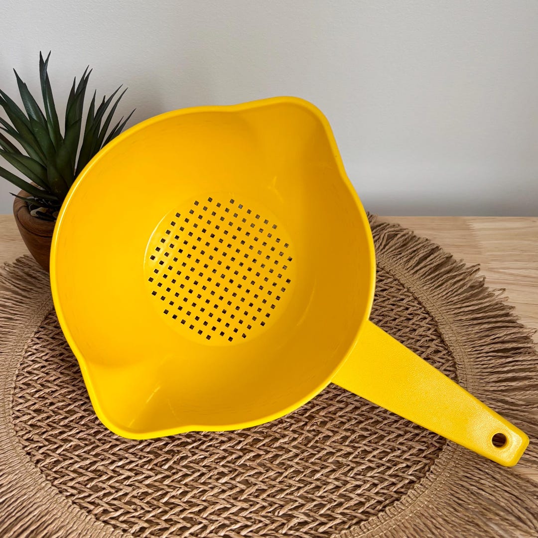 Vintage Tupperware Harvest Gold Yellow Colanders - 1 Quart - Sold ...