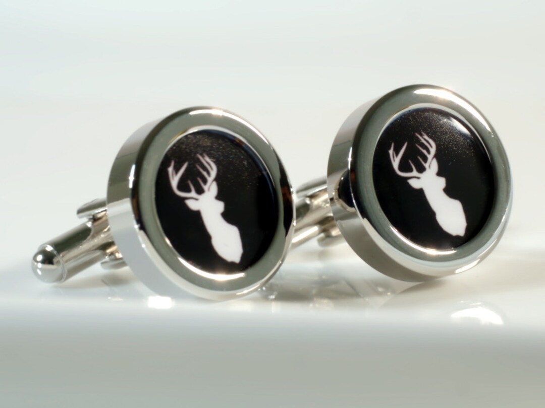 Stag Cufflinks Personalized Stag Head Cufflinks, Gift for Men, Gift for ...