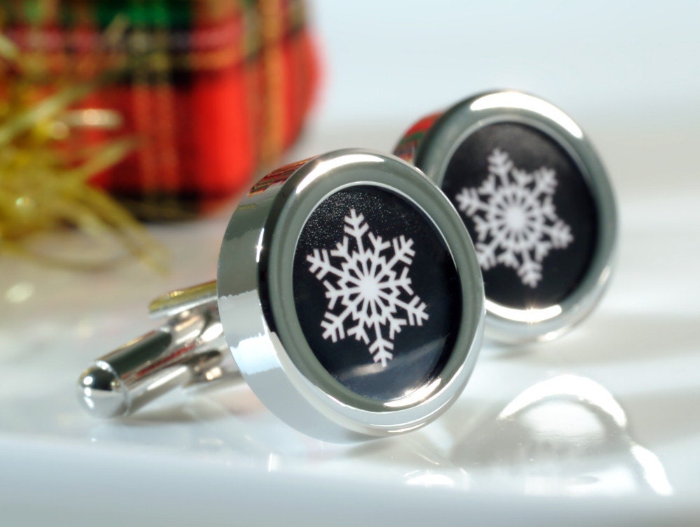 Snowflake Christmas Cufflinks Custom Christmas Gift for Men - Etsy UK