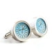 Sun Cufflinks on an Aged Blue Background - Etsy
