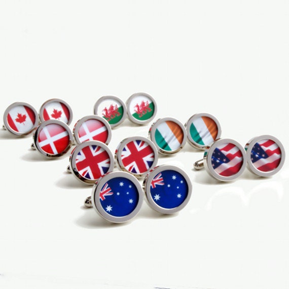 Canada Flag Cuff Links Maple Leaf Canadian Cufflinks - or Choose Your ...