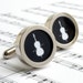 Cello Cufflinks in Black and White Silhouette for Musicians PC252 - Etsy