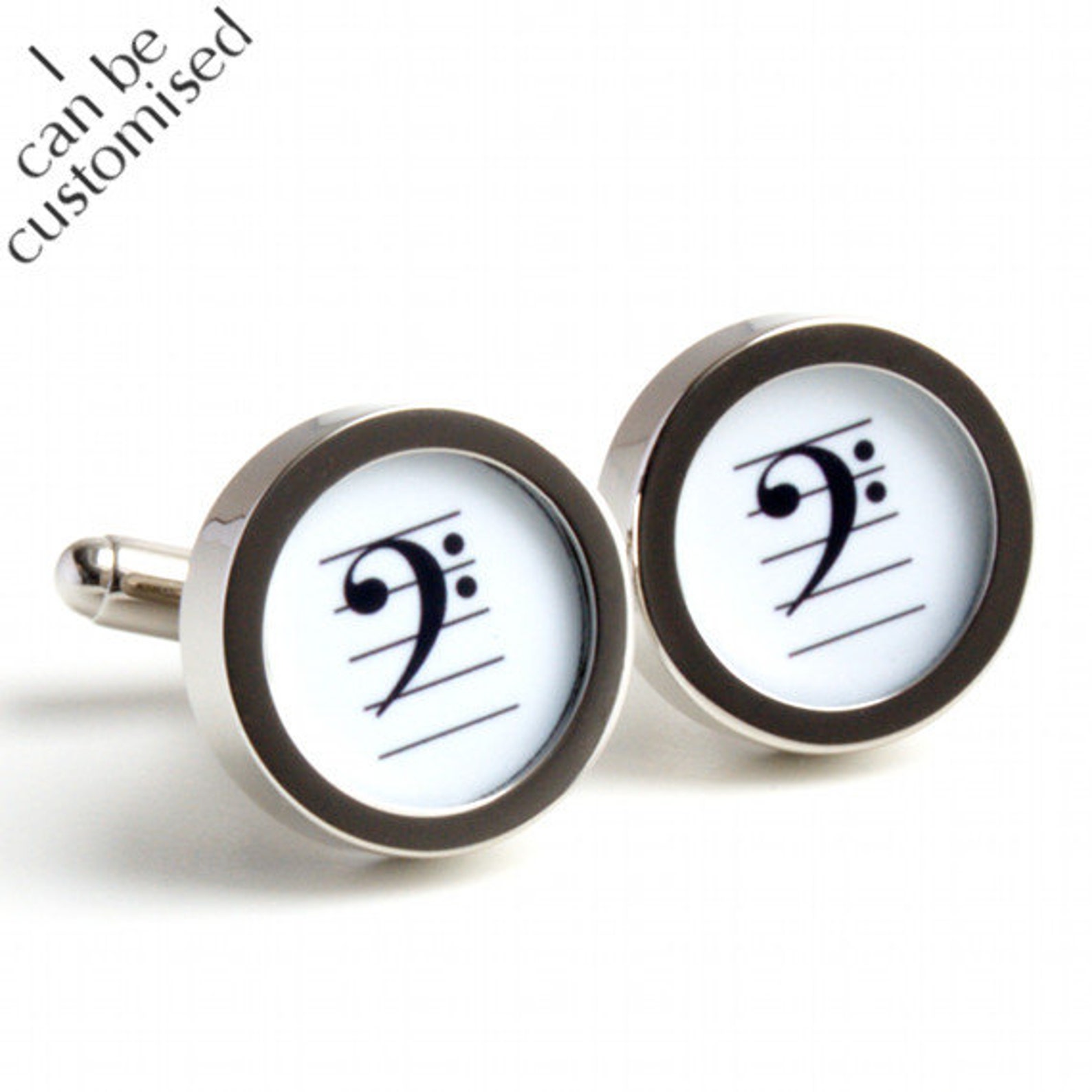 Bass Clef Cufflinks, Music Cufflinks, Music Gift for Men, Music Teacher ...
