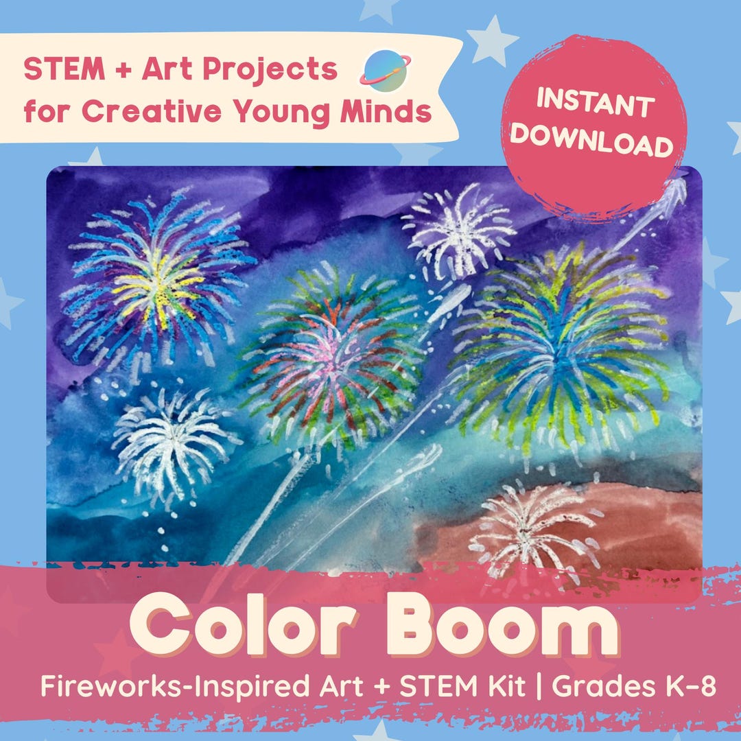 Color Boom Art + STEM Kit | 4th of July Fireworks Watercolor Project ...