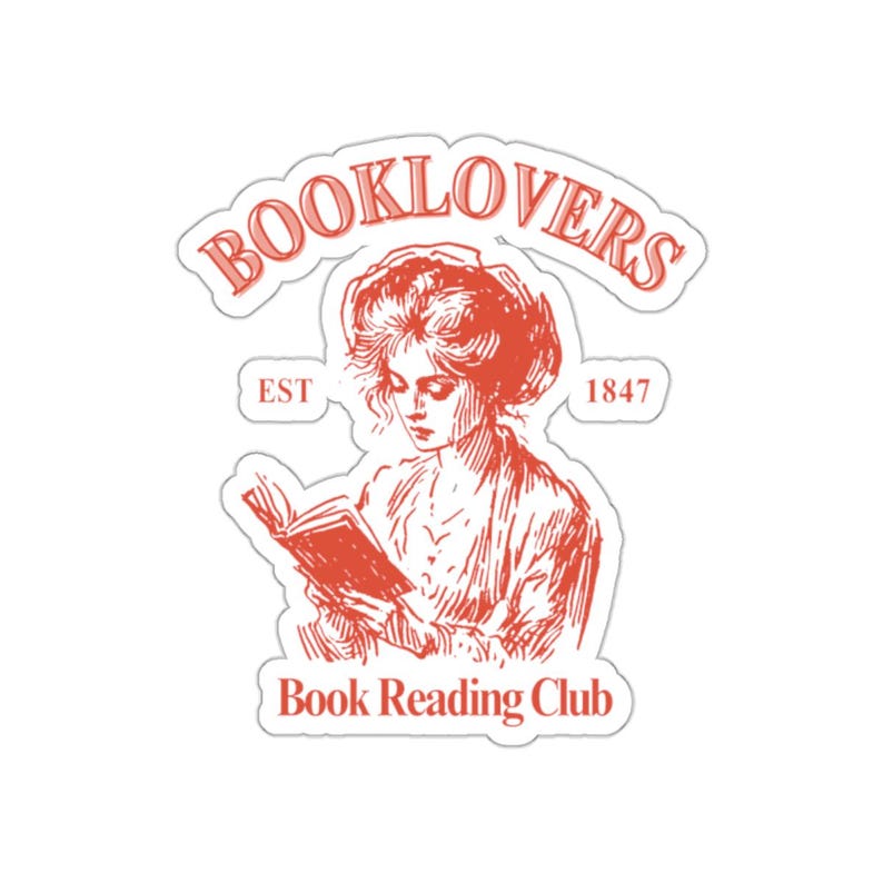 Booklovers Die-cut Sticker, Vintage Aesthetic, Home Library Decor - Etsy