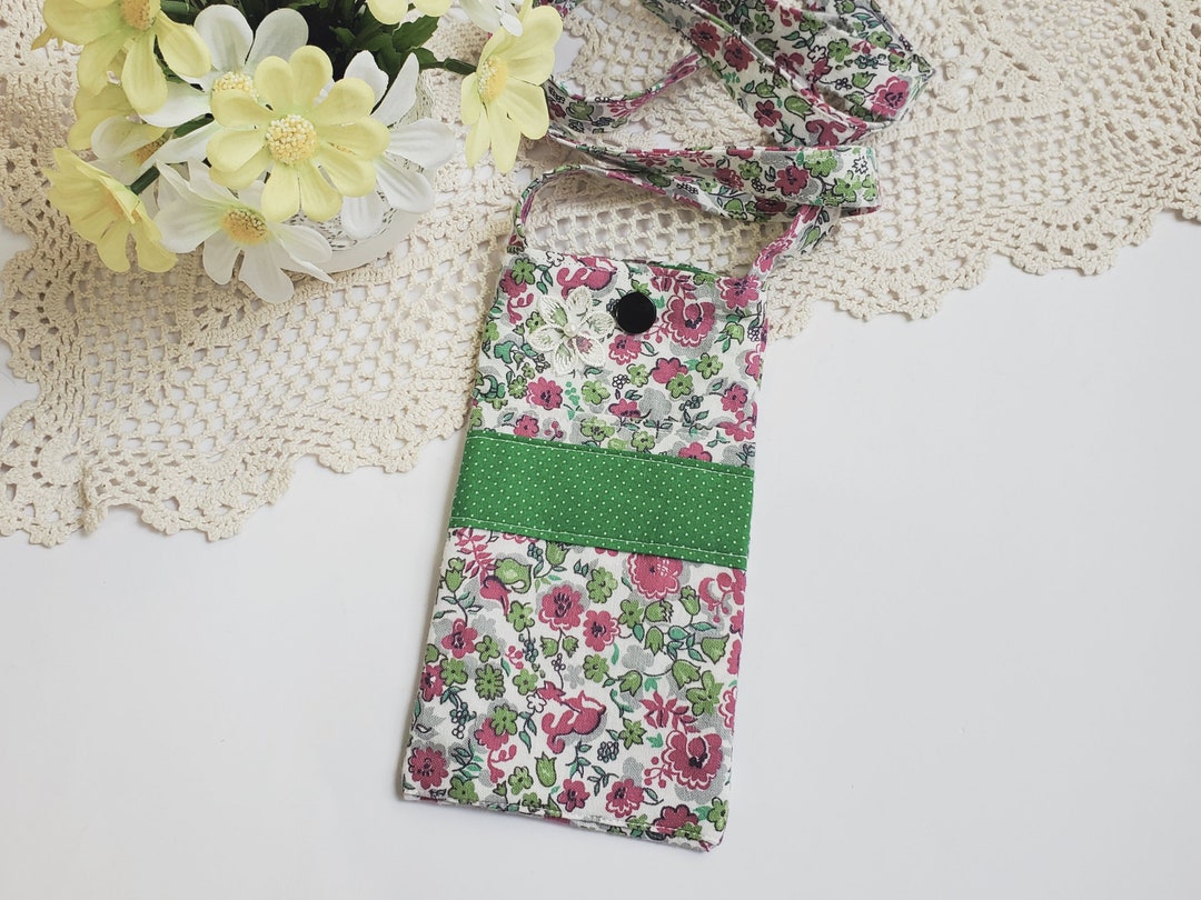 Fabric Cellphone Pouch Crossbody Purse, Minimalist Crossbody Bag, Phone ...