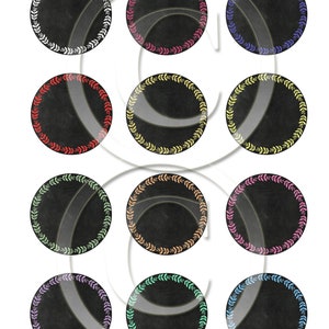 Chalkboard Blank Circle Labels Sheet, Round Tags Product Printable ...