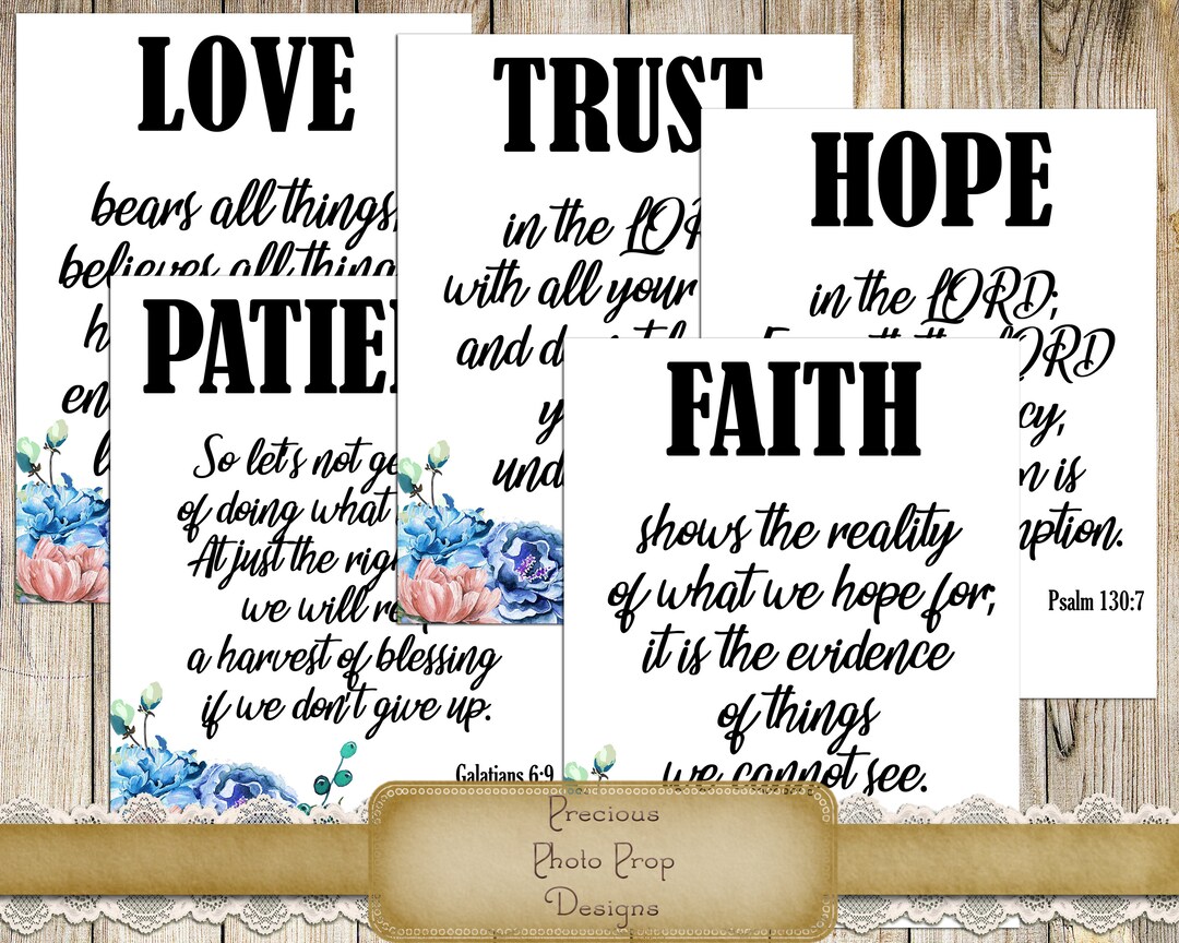 Bible Verses Scripture Printable Digital 8.5 X 11, Digital Print Paper ...