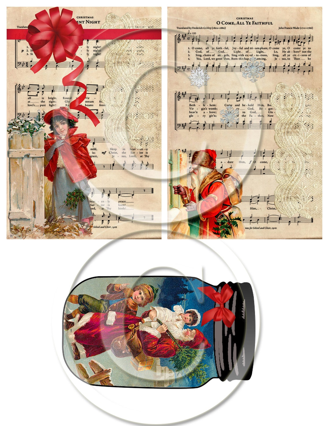 Vintage Christmas Ephemera Printable for Junk Journals | Etsy