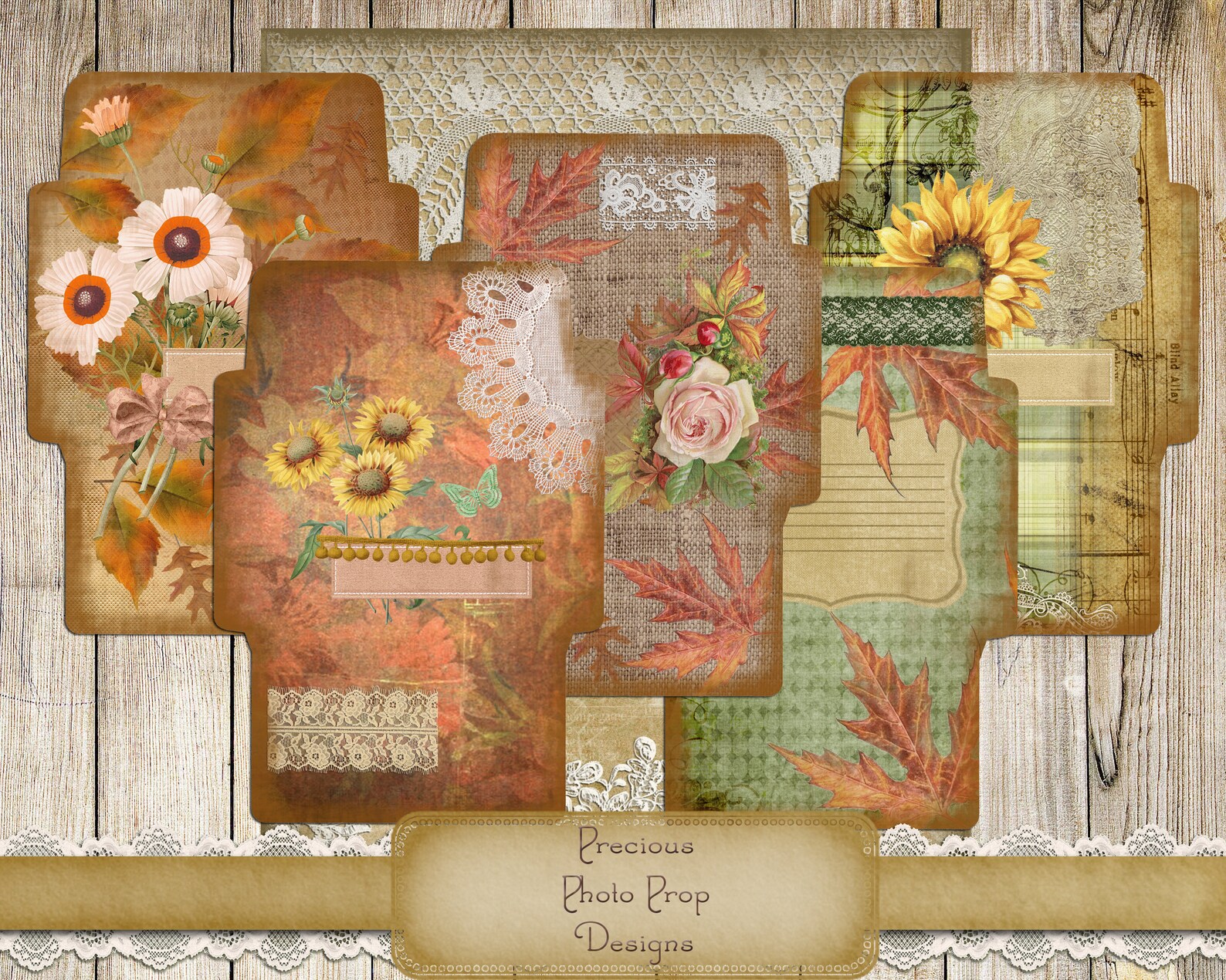Fall Digital Envelopes Vintage Printable Kit for Junk Journals - Etsy