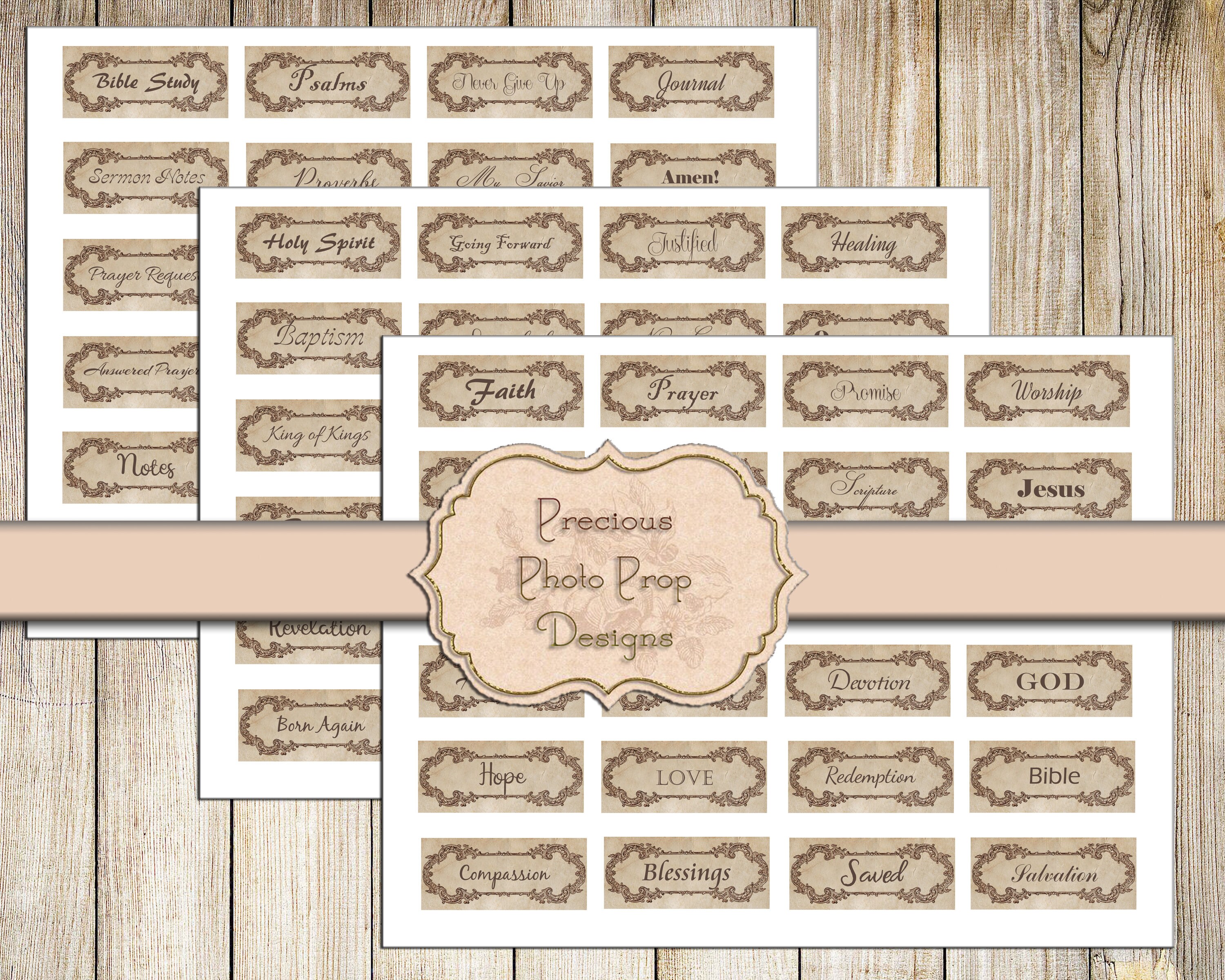 Bible Journaling Labels Printable Download Faith Inspiration - Etsy