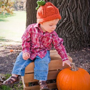 Thanksgiving Fall Pumpkin Hat for Newborn Baby Toddler or Child ...