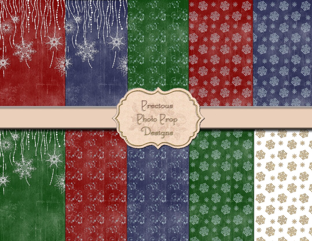Digital Christmas Background Paper for Junk Journals Notebooks ...