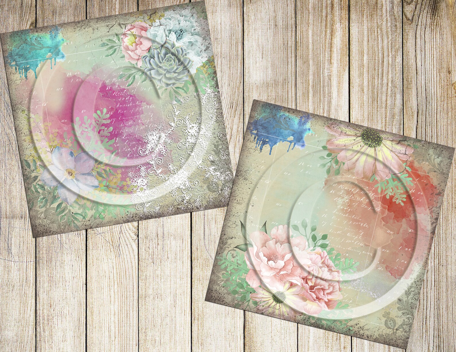 Spring Watercolor Botanical Ephemera Kit Printable for Junk | Etsy