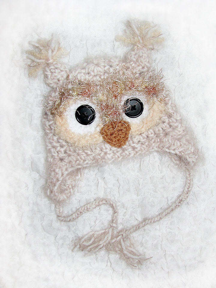 Newborn Owl Hat Fuzzy Baby Owl Hat Baby Crochet Hat Photo - Etsy